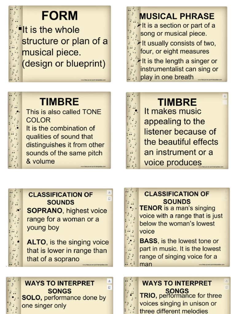 Music Form, Timbre, and Dynamics | PDF