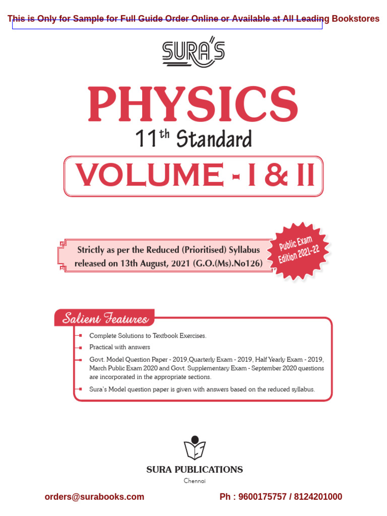 11th Physics Em Reduced Syllabus Guide Kexp | PDF | Waves | Sound