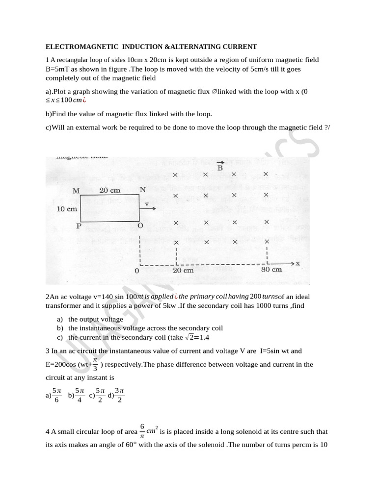 Electromagnetic Induction & | PDF | Inductor | Transformer