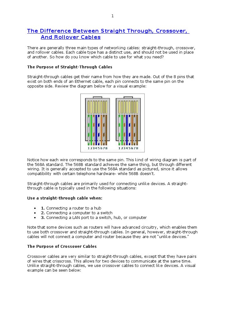 The Difference Between Straight Through | PDF