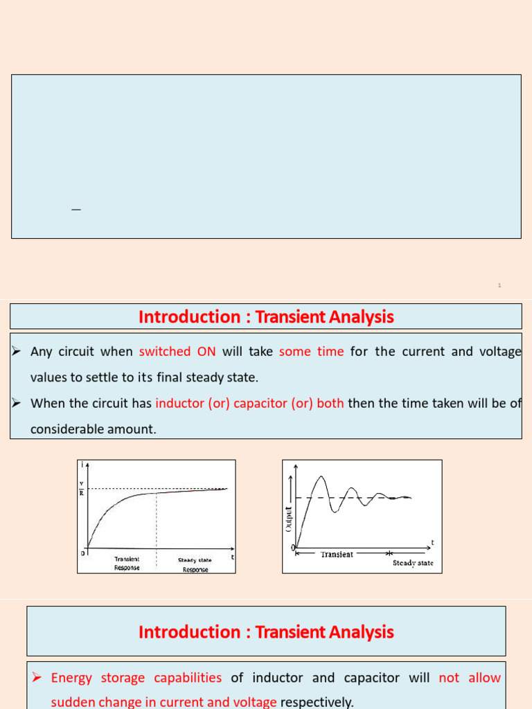 Transient Analysis of RL and RC Circuits | PDF | Electrical Network ...