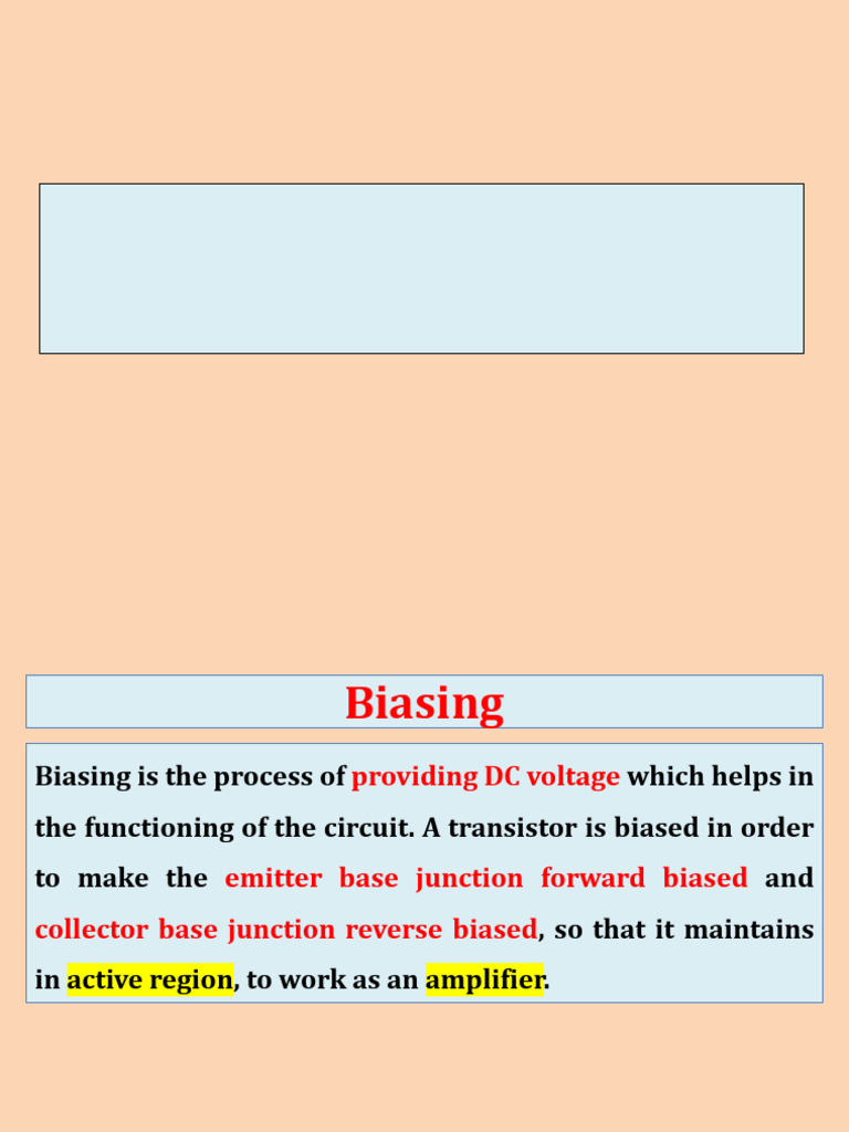 BJT Biasing Methods, CE Amplifier, Power Amplifier | PDF | Bipolar Junction Transistor | Amplifier