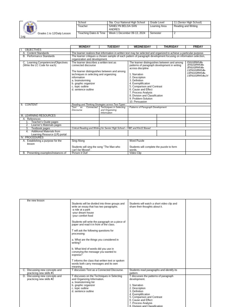 RW-week1 | PDF | Reading Comprehension | Behavior Modification