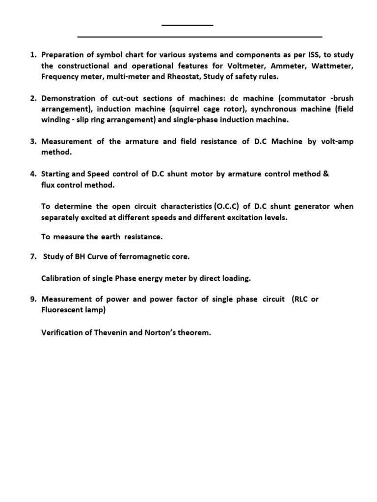BEE Lab Mannual Draft | PDF | Voltage | Ac Power