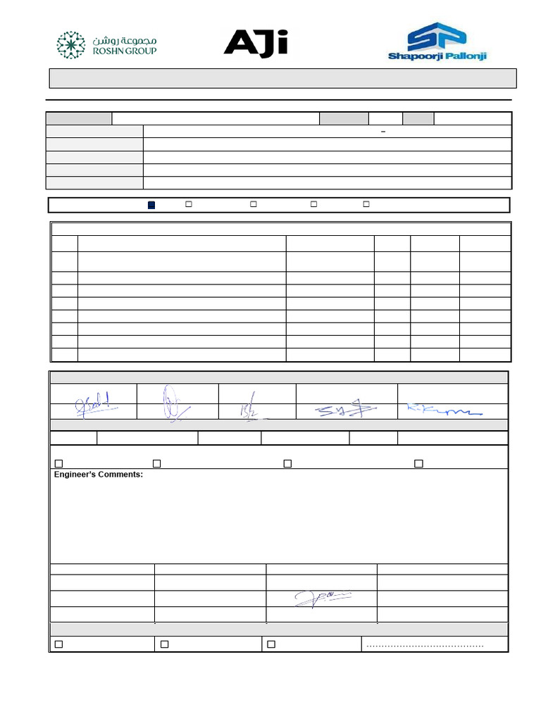 Precast Installation Checklist | PDF | Specification (Technical ...