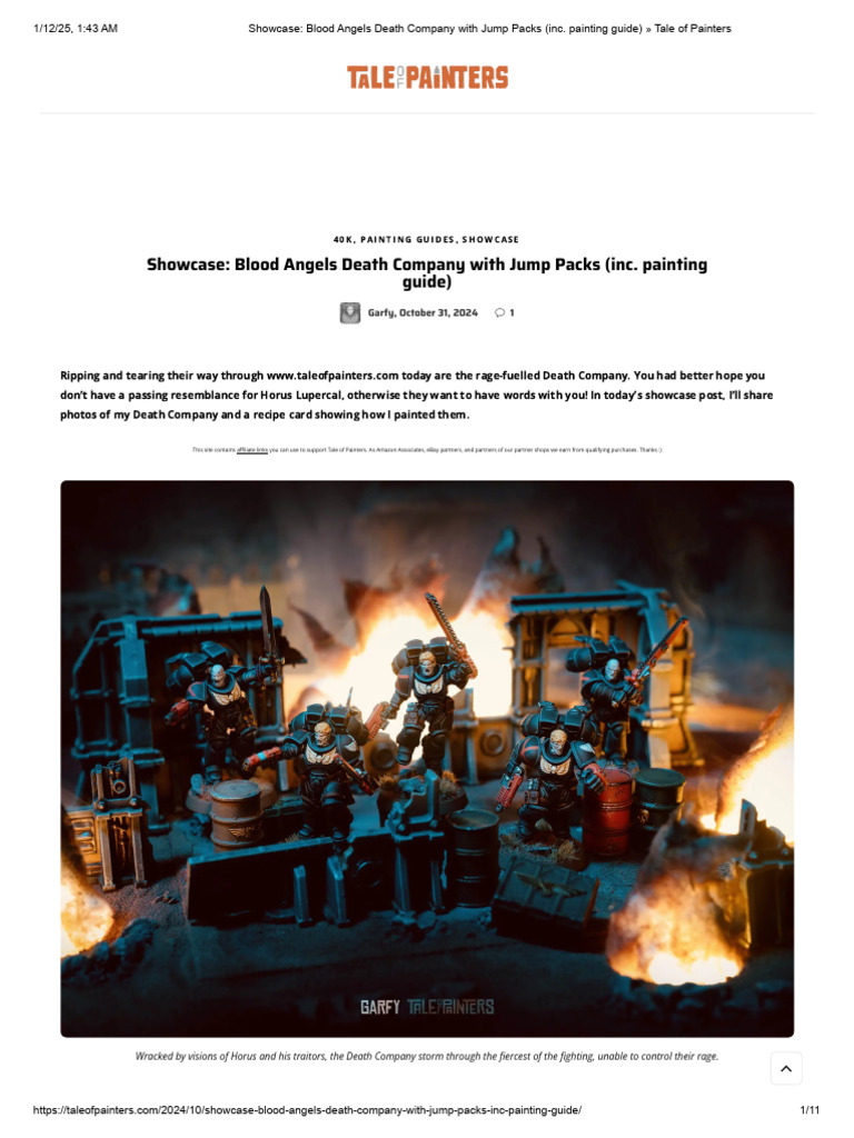 Blood Angels Death Company Painting Guide | PDF