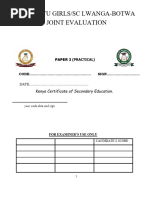 Wakisha Uce Biology Practical Paper Two | PDF
