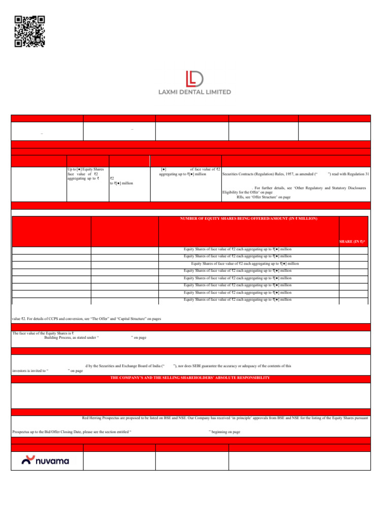 Project Lotus RHP (Withfinancials) | PDF | Investing | Equity (Finance)
