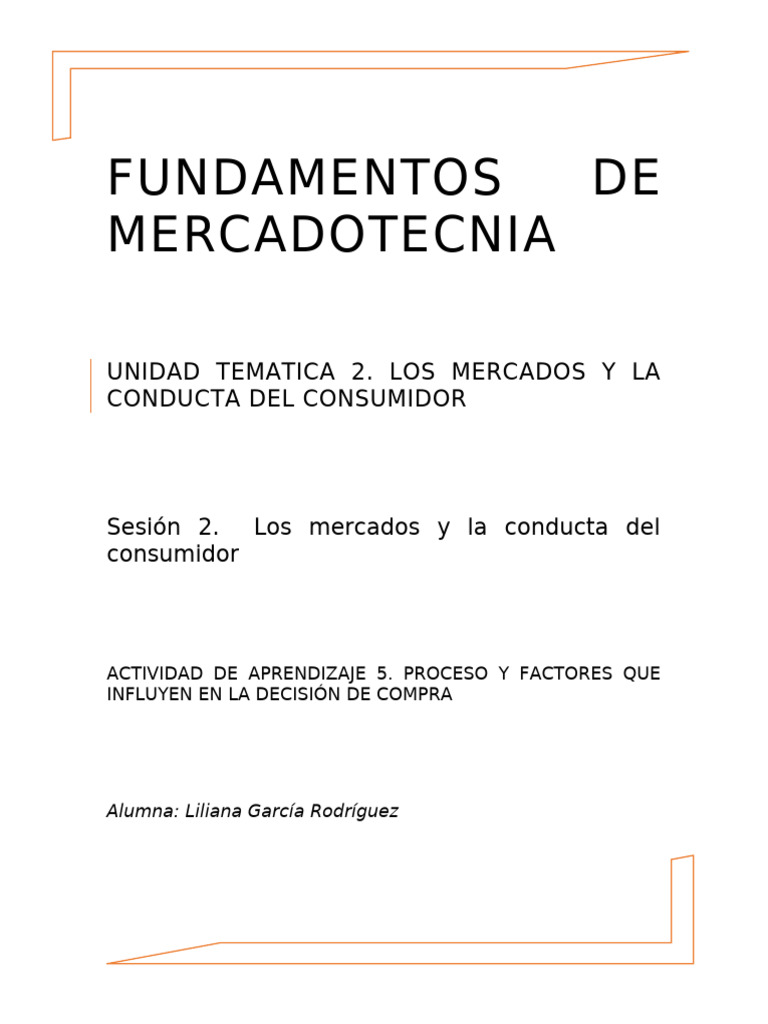 S2A5 Garciar Liliana | PDF | Los consumidores | Comportamiento