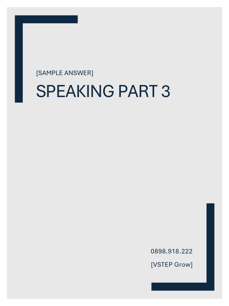 VSTEP Grow Speaking Part 3 Guide | PDF | Online Shopping | Educational ...