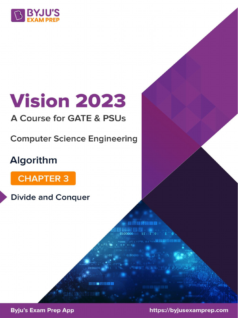 Vision Cs 2023 Algorithm Chapter 3 Divide and Conquer 21 | PDF | Time Complexity | Computer ...