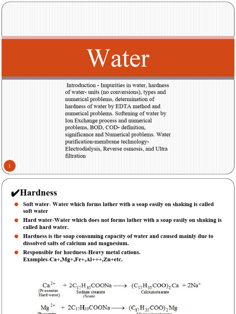water ppt (1) | PDF | Ion Exchange | Membrane