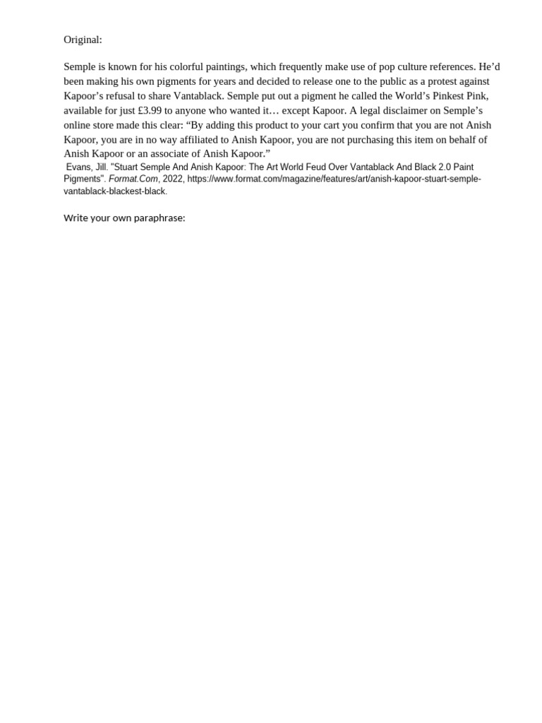 2b Paraphrase Practice | PDF