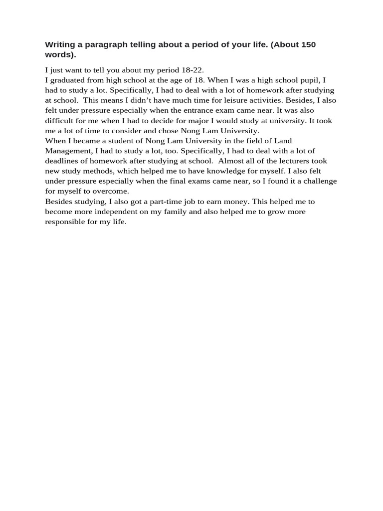 Letter 3 - A PERIOD OF YOUR LIFE | PDF