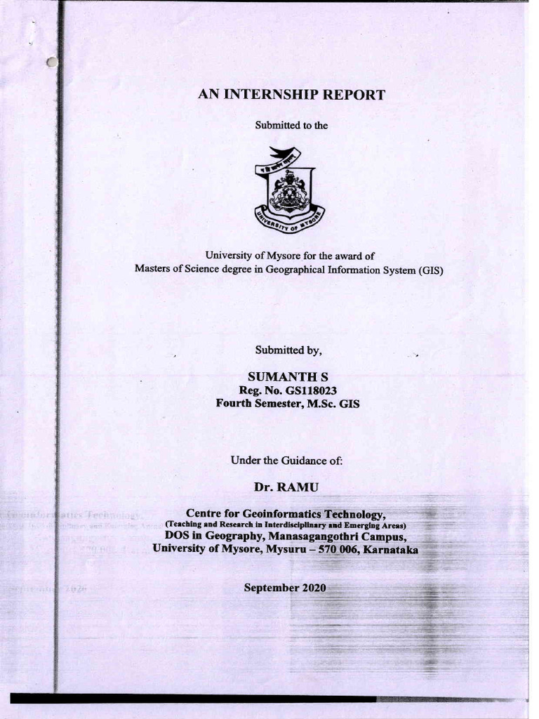 2019-20 Gis Proj Sumanth S | PDF