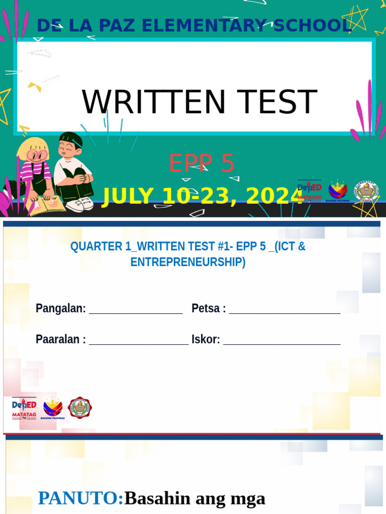 Q1-Epp Written Test #1 | PDF