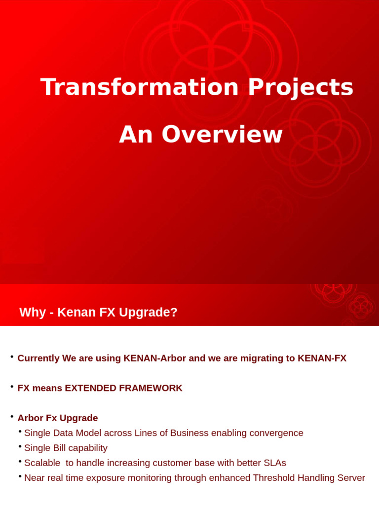 Kenan FX Billing System Upgrade Overview | PDF | Customer Relationship ...
