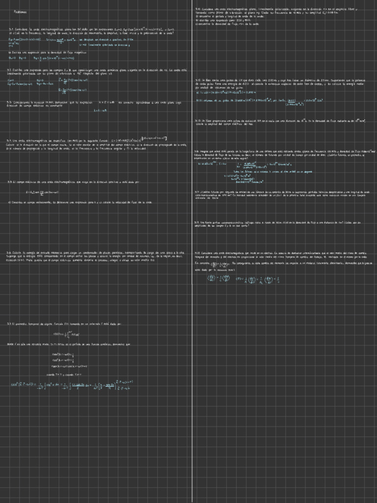 Problemas Cap 3 Hecht 3er Edicion | PDF | Radiación electromagnética | Olas
