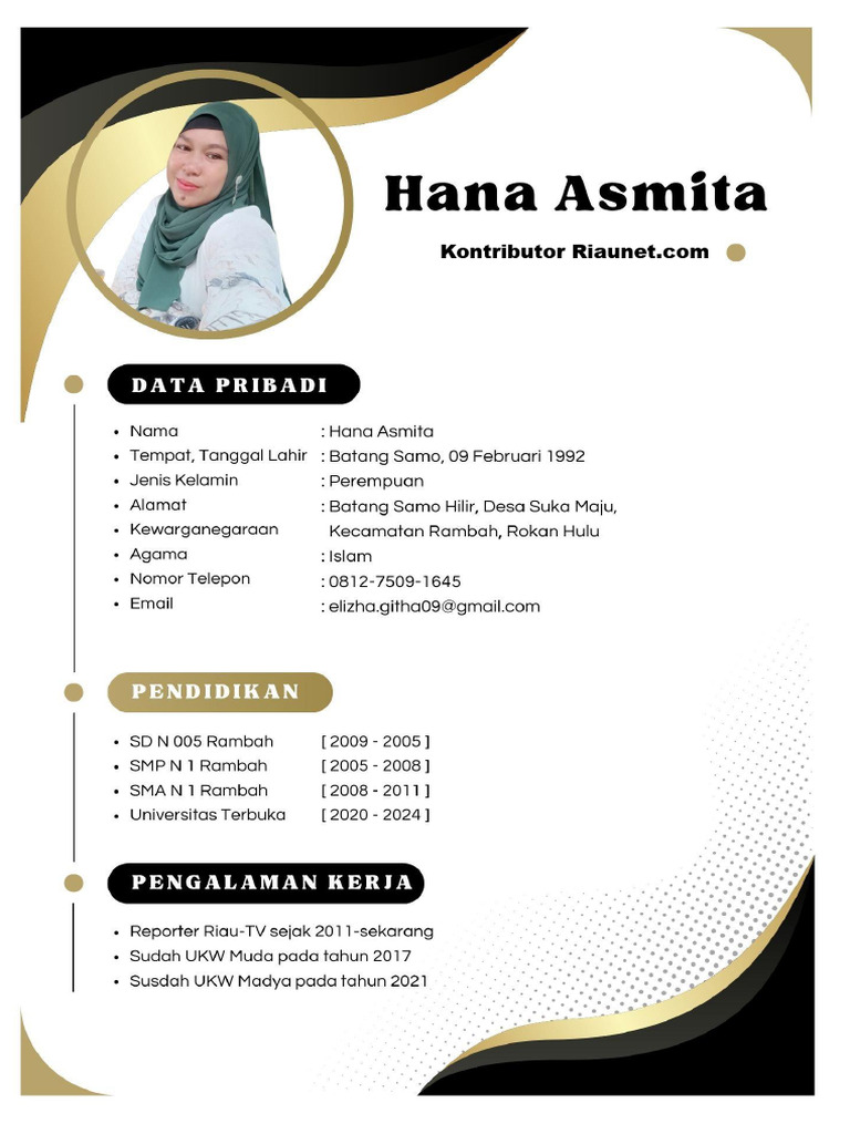 CV Hana Asmita UKW | PDF