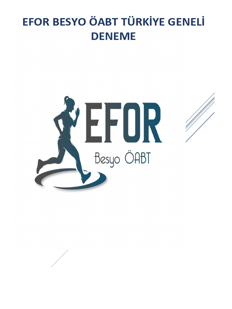 Efor Besyo Öabt Türki̇ye Geneli̇ Ücretsi̇z Deneme | PDF