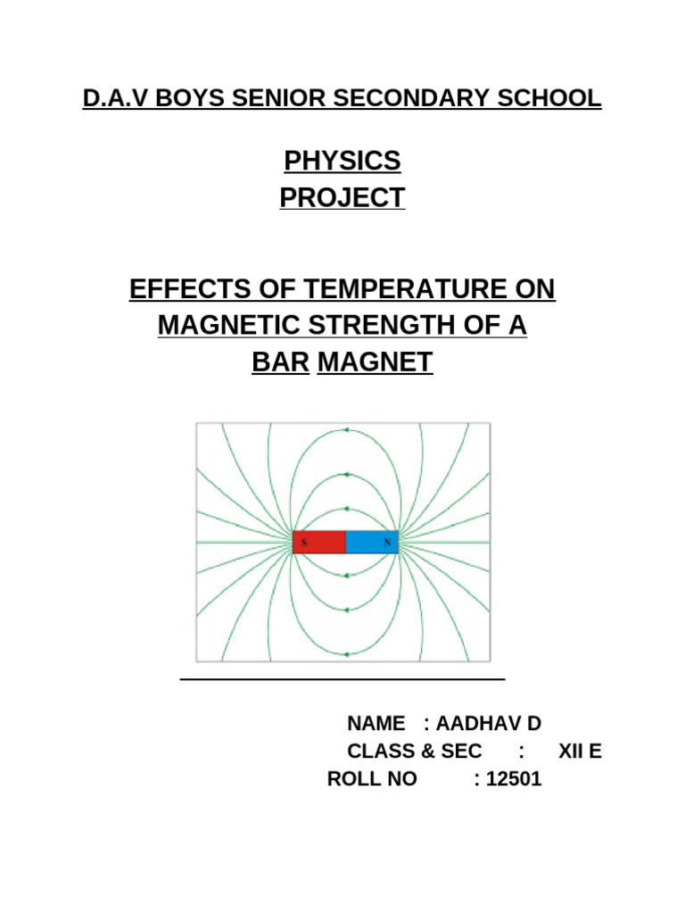 Aadhav Physics Board Invst Project | PDF | Magnetism | Ferromagnetism