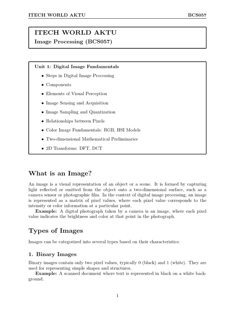 Digital Image Processing Overview | PDF | Digital Image | Rgb Color Model
