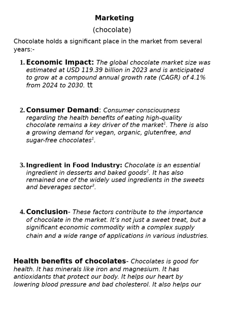 BST Project | PDF | Chocolate | Cocoa Bean