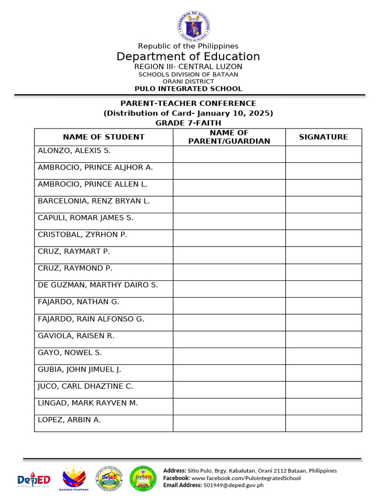 G7-ATTENDANCE-PTC | PDF