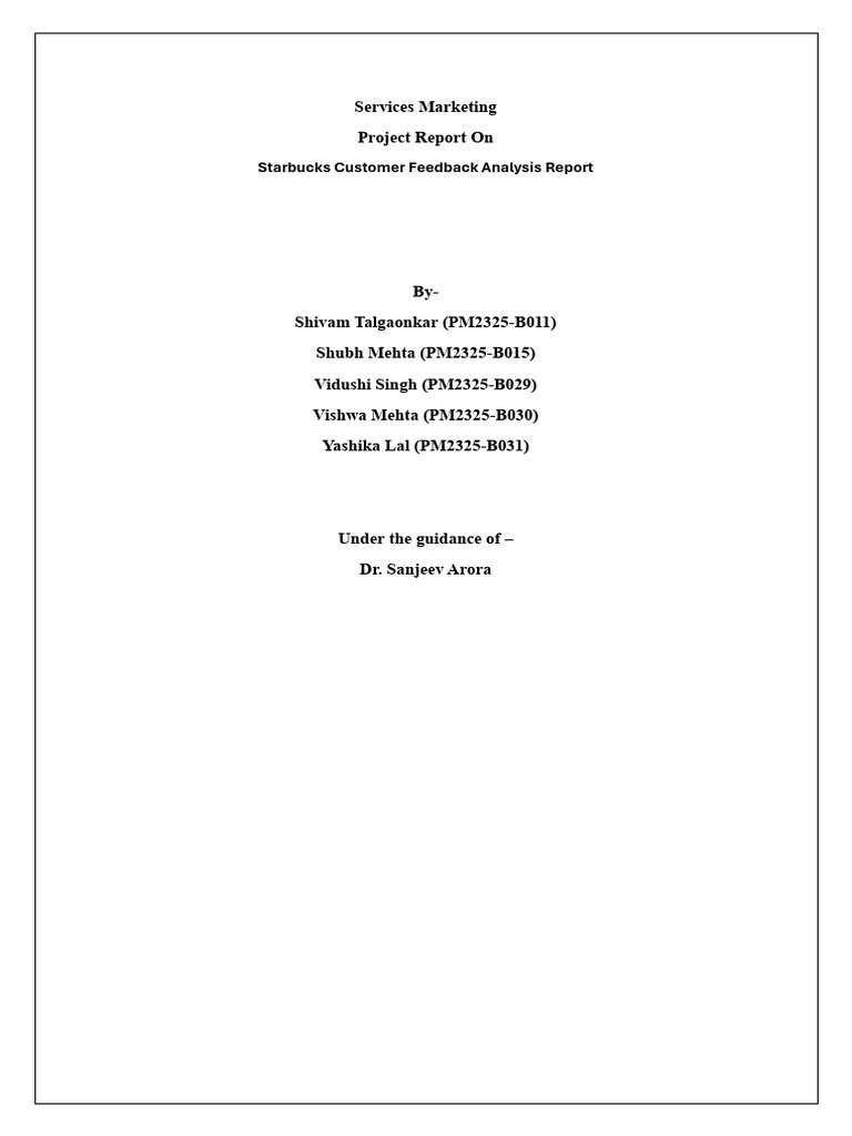 Starbucks Customer Feedback Insights | PDF | Starbucks | Pricing