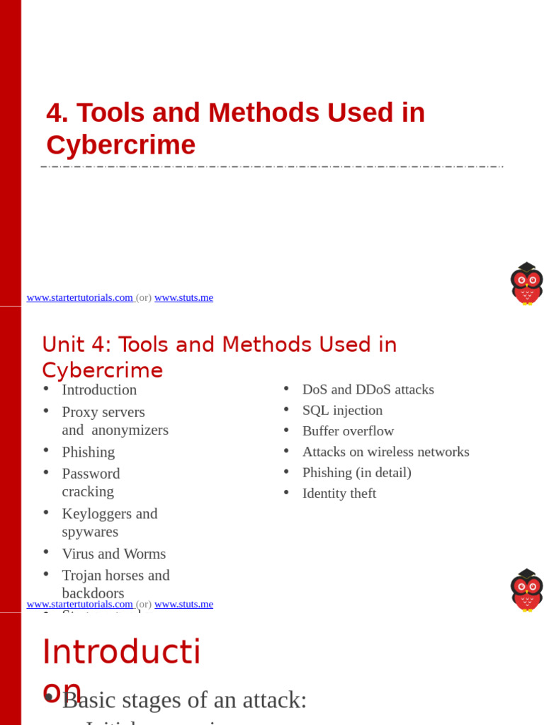 4.tools and Methods Used in Cybercrime | PDF | Denial Of Service Attack | Phishing