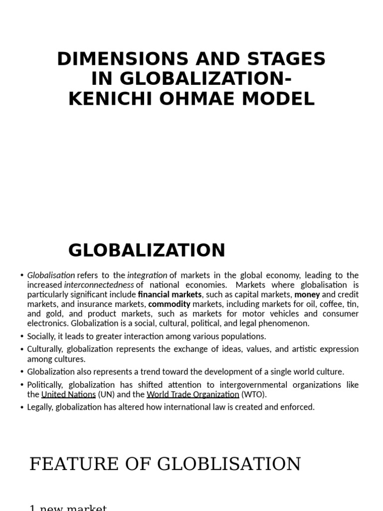 Kenichi Ohmae's Globalization Stages | PDF | Globalization | Market ...