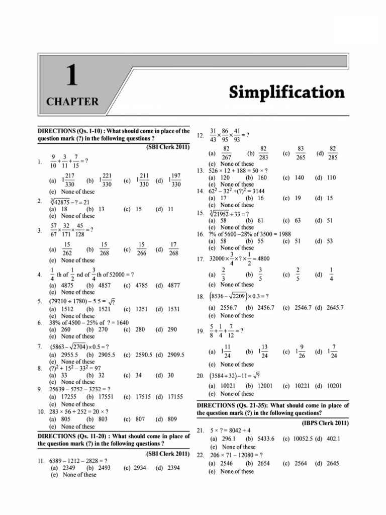 01. Simplification | PDF