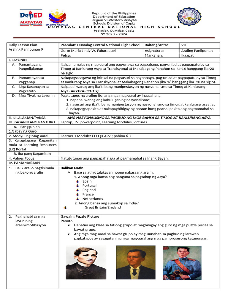 LP - AP7 Q3 M3 | PDF