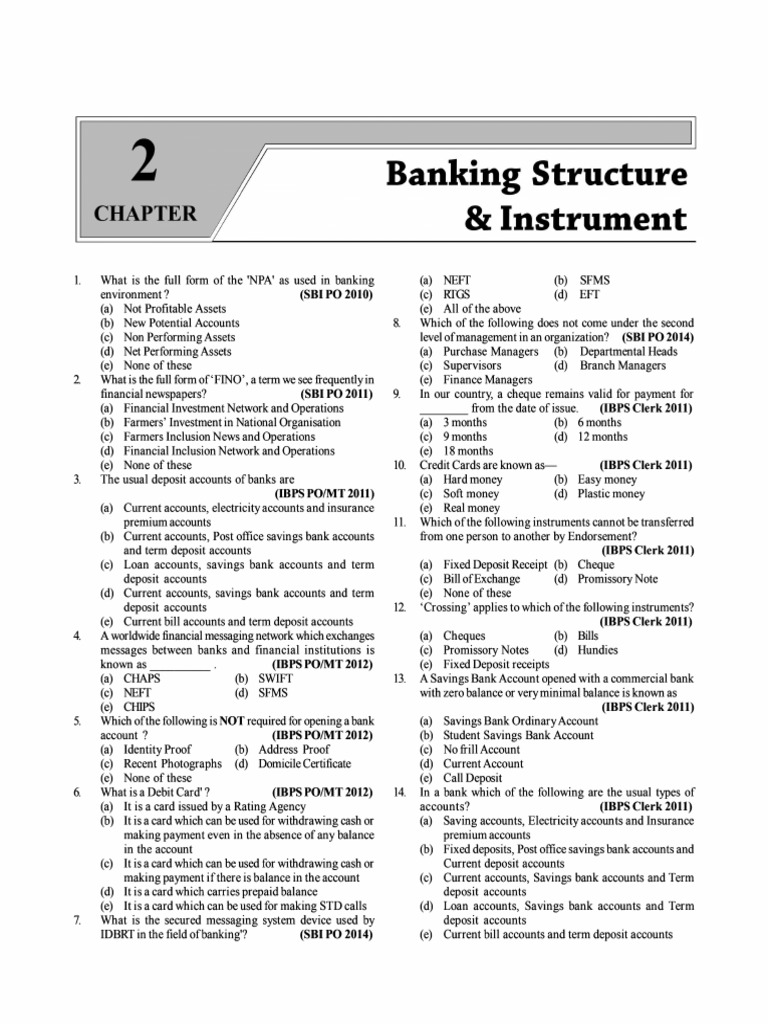 Banking Structure | PDF