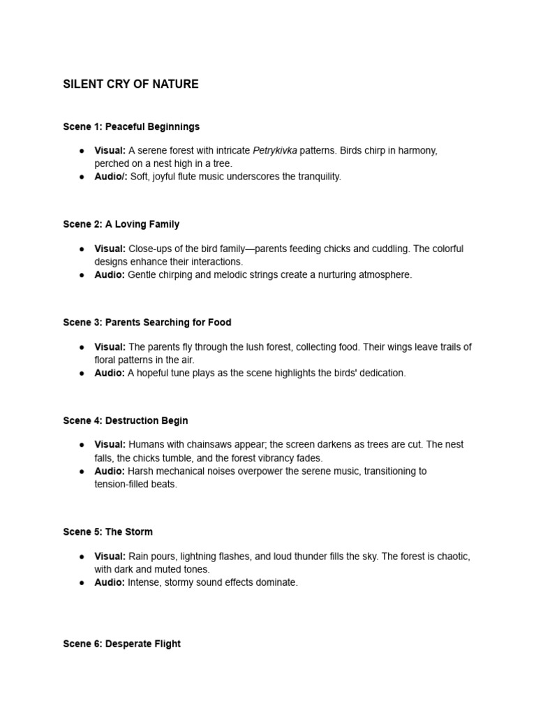 SCRIPT_SILENT CRY OF NATURE | PDF