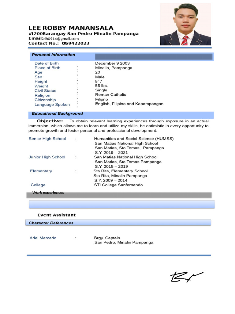 Resume Lee Robby | PDF