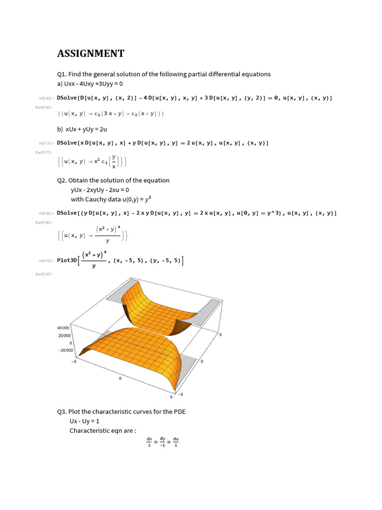 Solutions to Partial Differential Equations | PDF | Multivariable ...