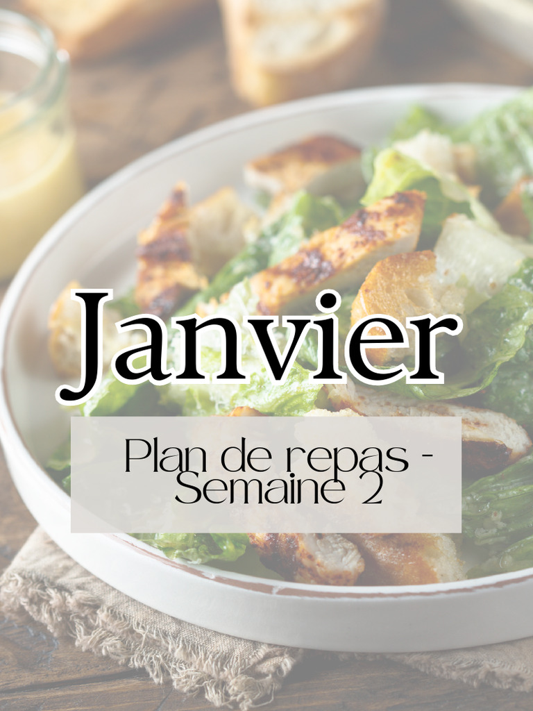 Recettes saines de repas pour janvier | PDF | Pâtes | Légumes