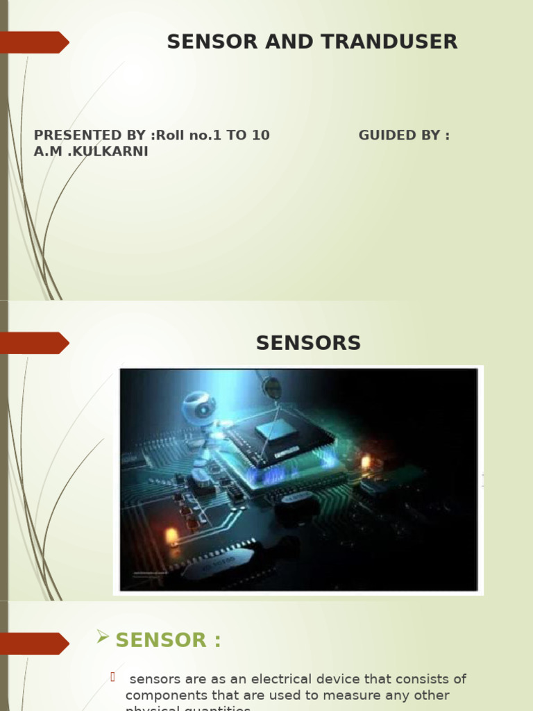 SENSOR AND TRANDUcER | PDF | Sensor | Voltage