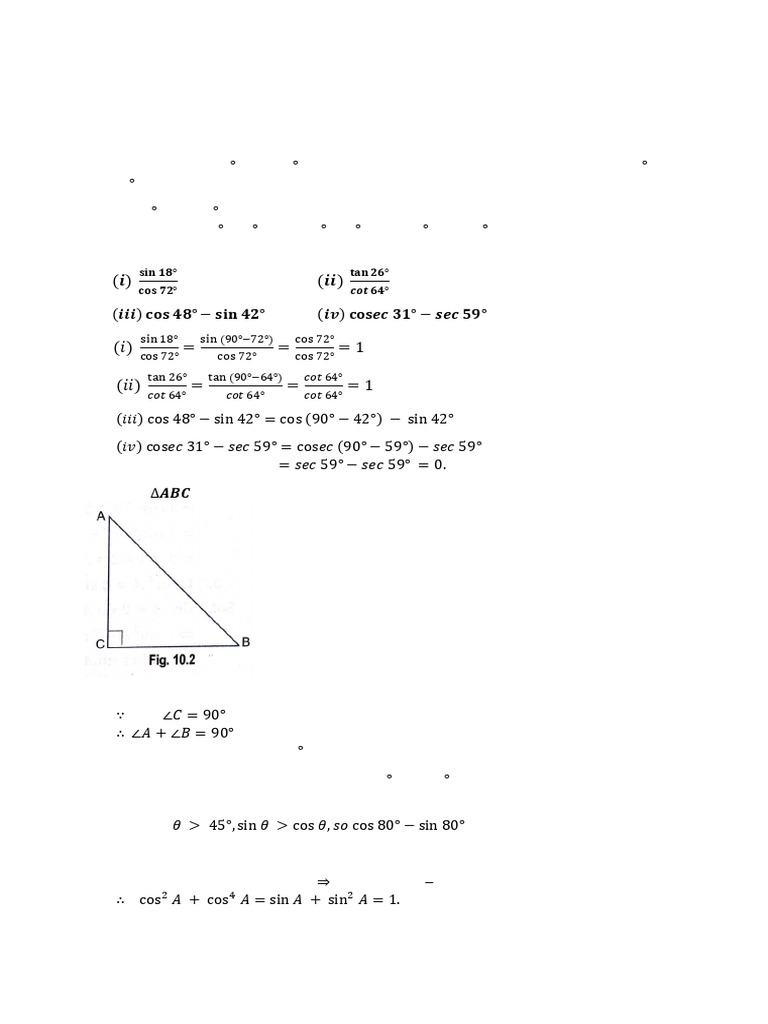 1629544830-Xam Idea Maths Solutions Class 10 Chapter 10 Introduction To Trigonometry | PDF ...