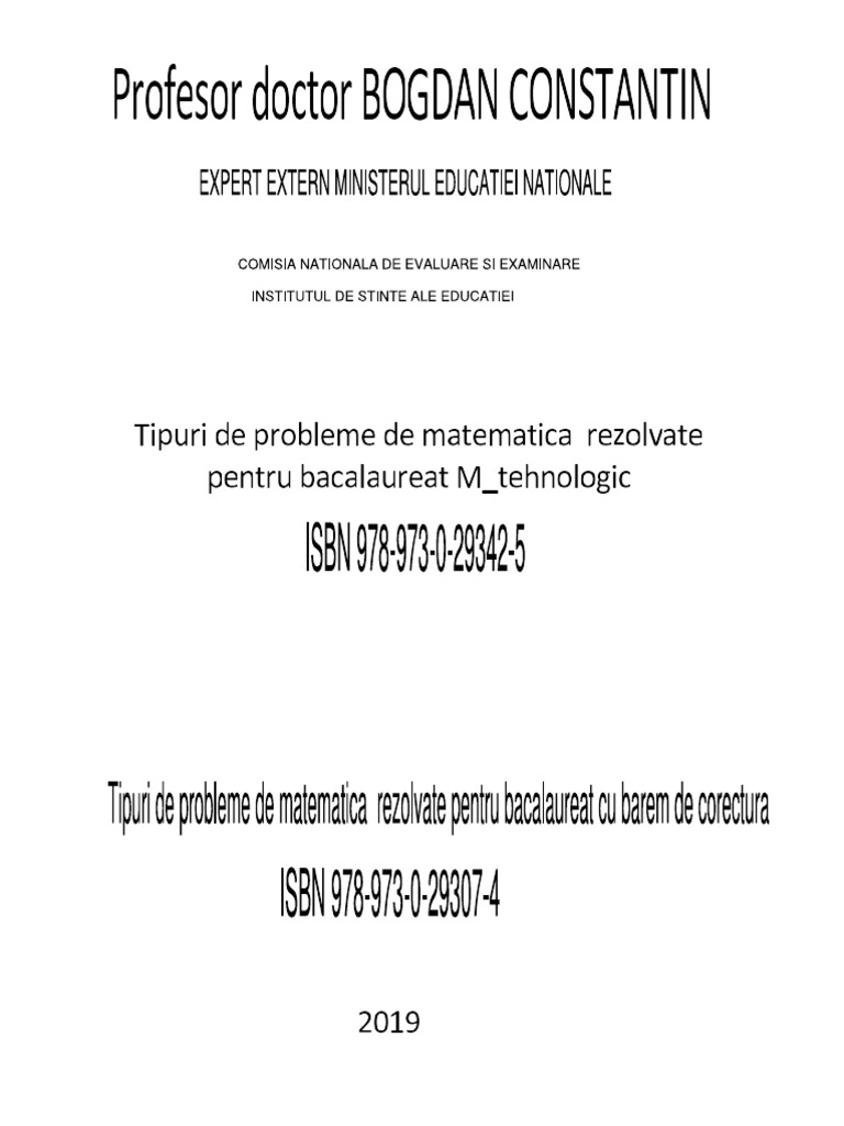 Culegere Bac M2 Cu Barem | PDF