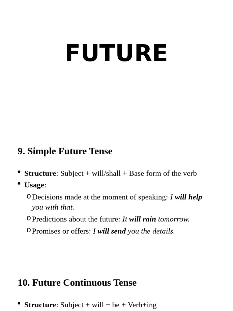 Future Tense+review | PDF
