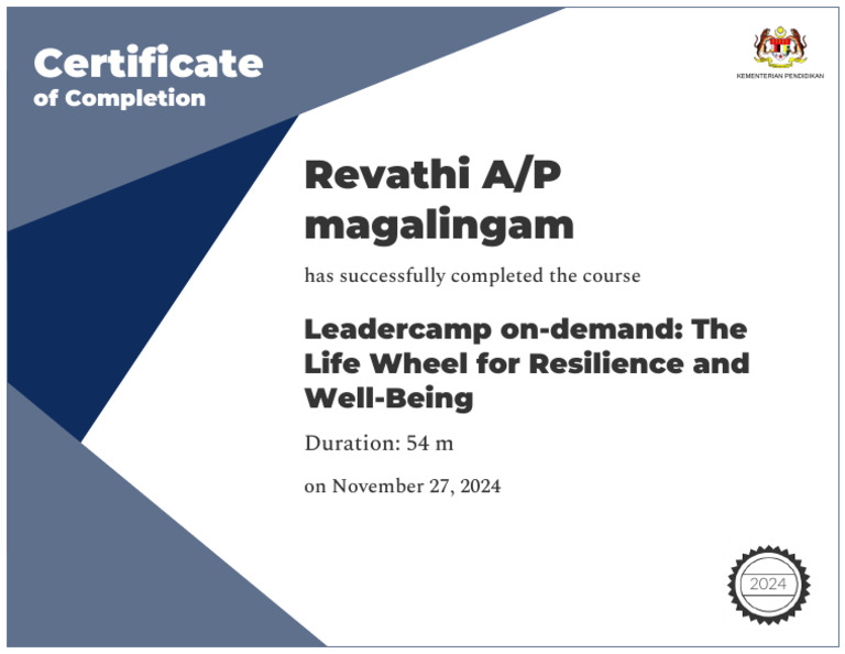 Leadercamp On-Demand - The Life Wheel For Resilience and Well-Being | PDF