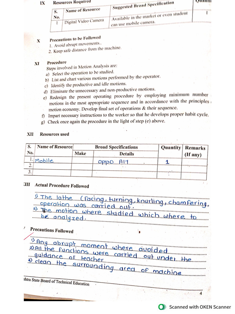 Industrial Engineering and Quality control 1 Pratical | PDF