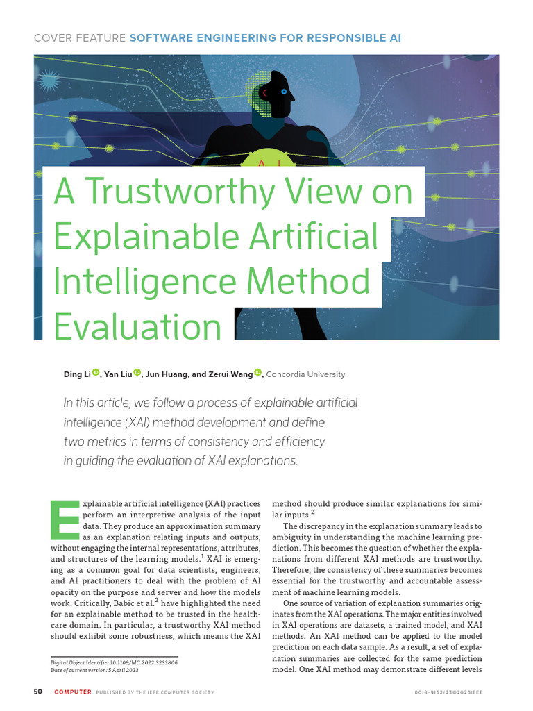 A Trustworthy View On Explainable | PDF | Cluster Analysis | Artificial Intelligence