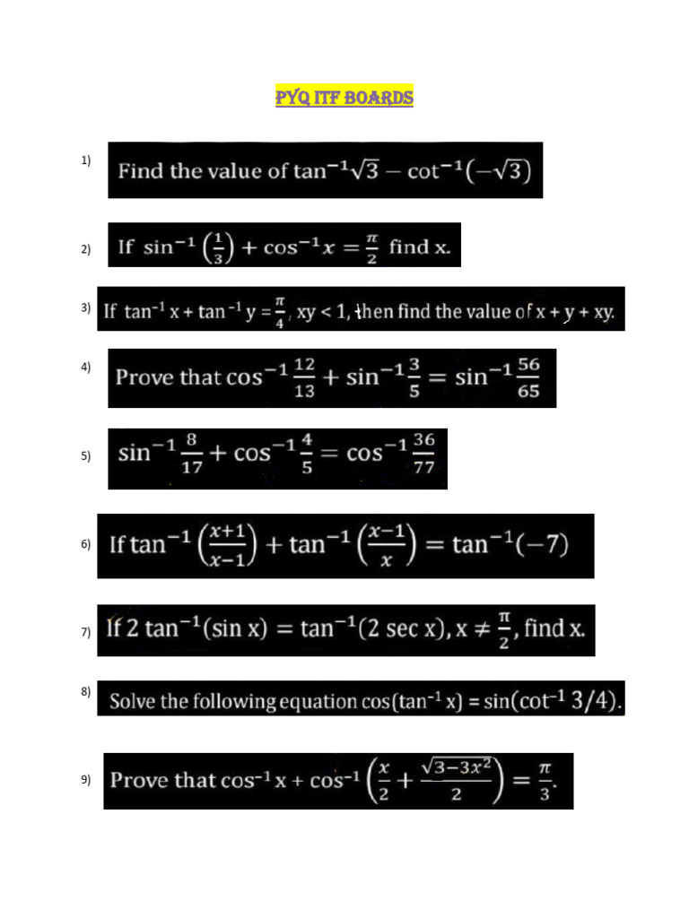 Pyq Itf Boards | PDF