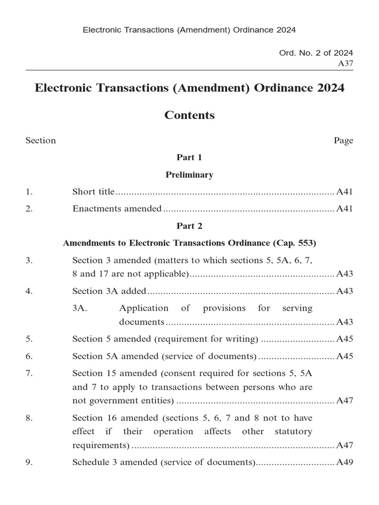GLD - Eng - Ord. 2 of 2024 - Electronic Transactions (Amendment ...