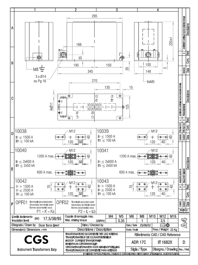 ADR 17C 2x600A 2500A IT1682X | PDF