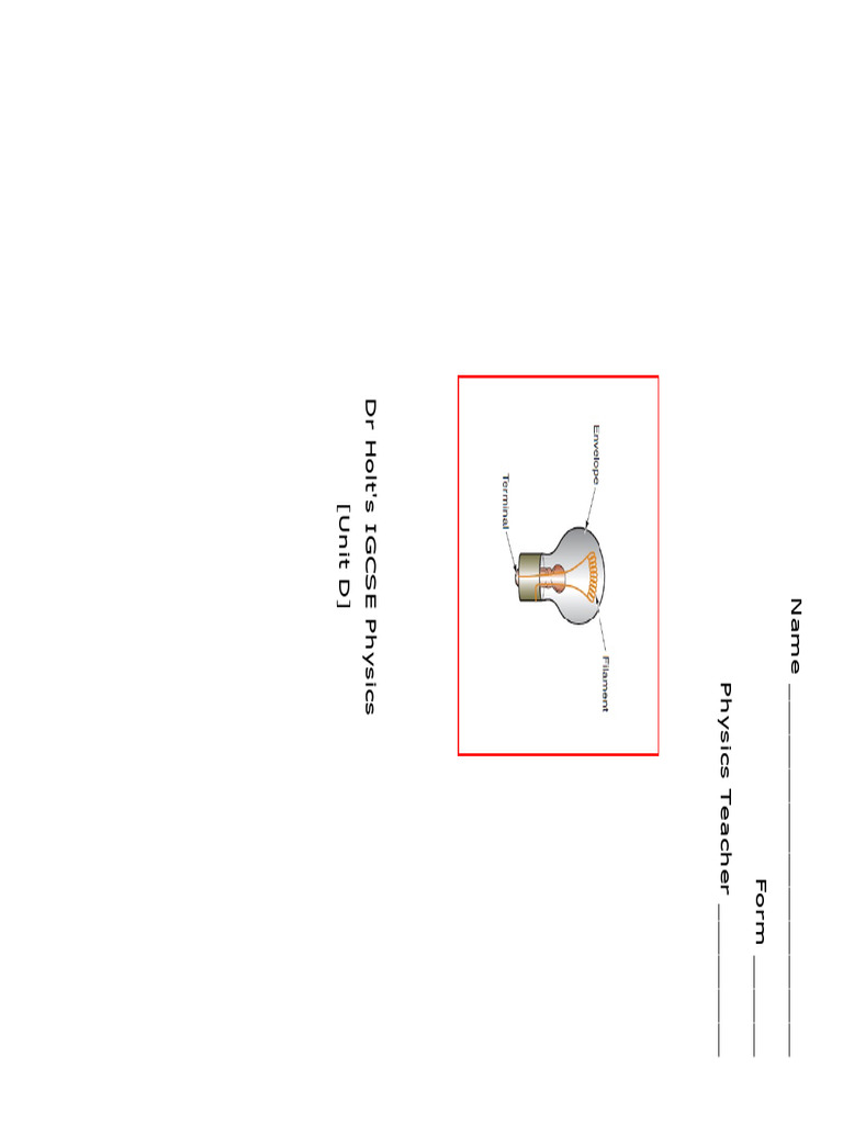 IGCSE Physics: Electric Circuits Notes | PDF | Voltage | Electrical ...