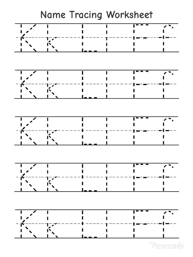 Name Tracing Worksheet | PDF